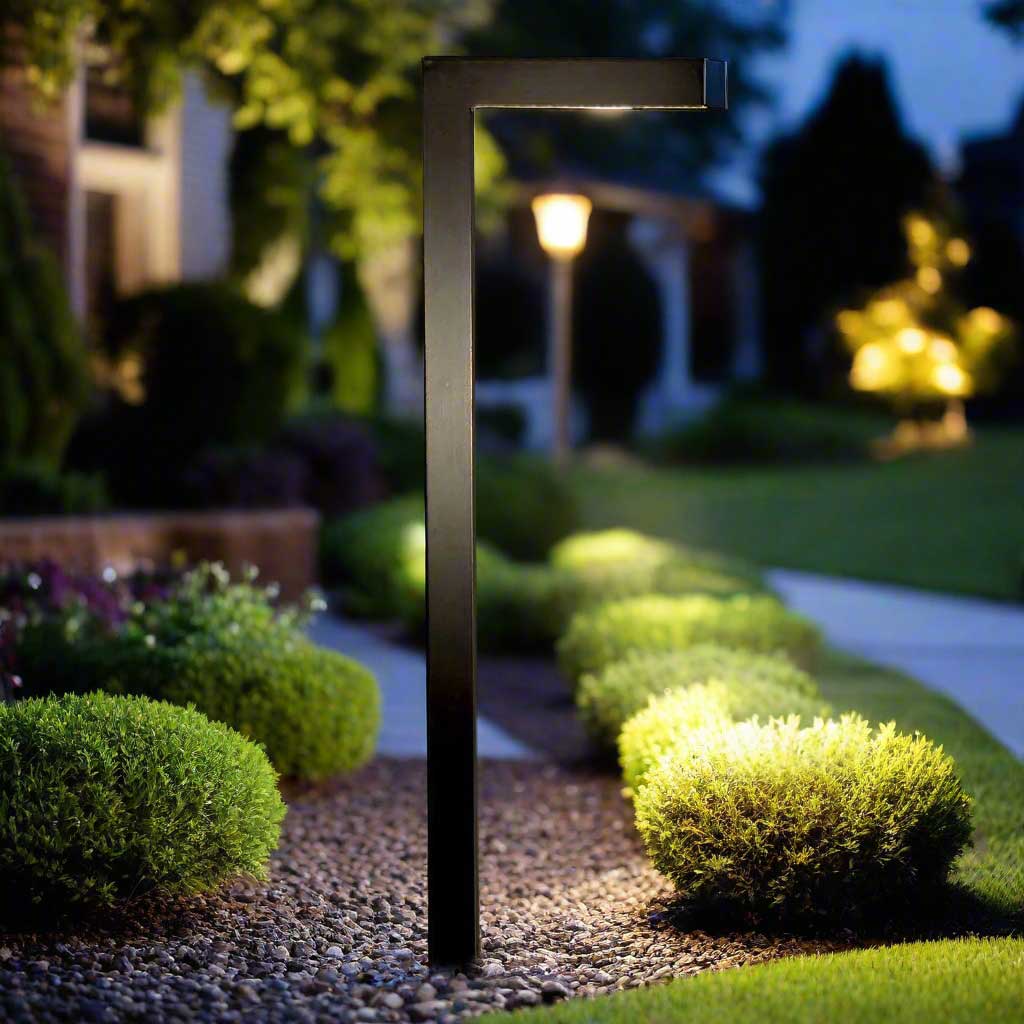 Brass Elbow LED Path Light - PL185BRS – Silhouette Lights