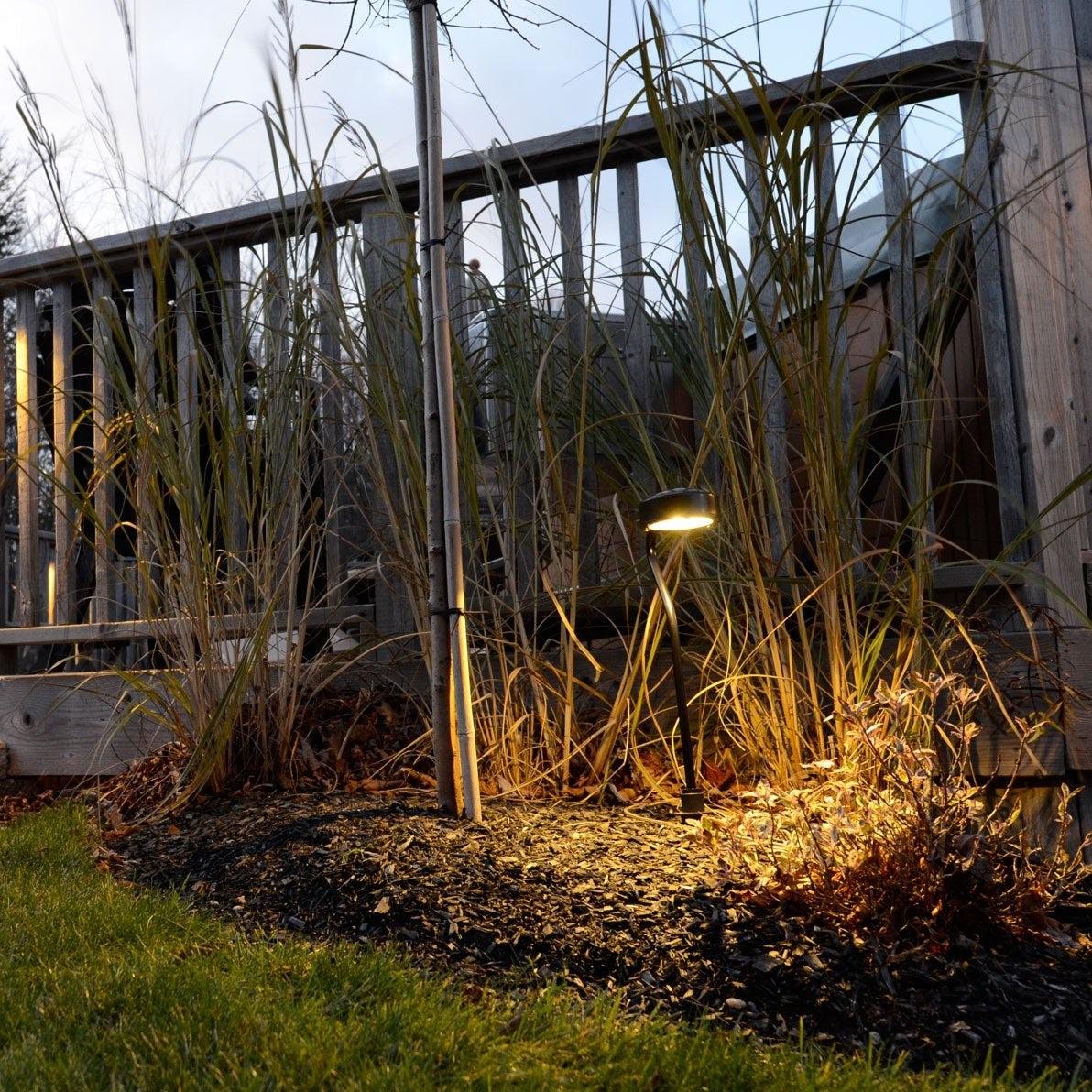 Curved "Puck" LED Path Light - PL150B - Silhouette Lights